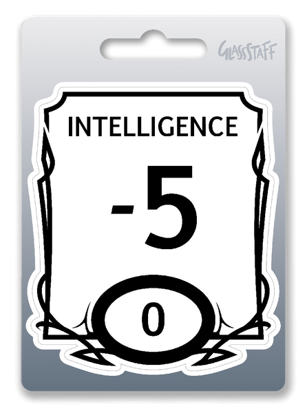 Intelligence Stat Block Waterproof Die Cut Vinyl Sticker – Forged Gaming