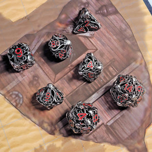 Fathomless Fate Hollow Metal RPG Dice Set | Forged Gaming